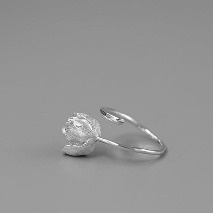 Tulip Ring In 925 Sterling Silver 18K Gold Plated Handmade Delicate Fl – Yon & Ole